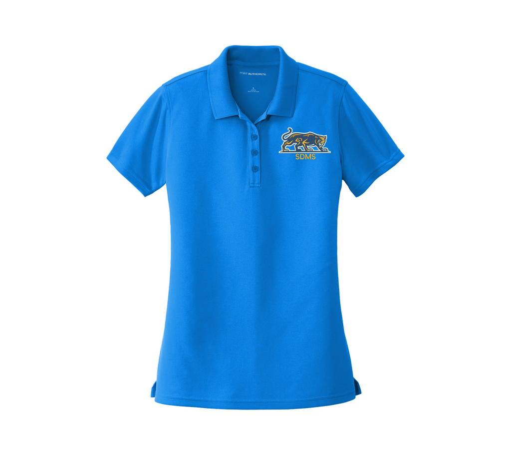 SDMS Women Staff Uniform, Dry UV Micro-mesh Polo with Panther Embroide ...