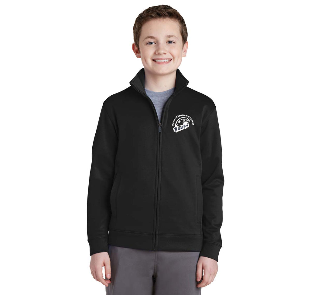 (YOUTH) KSK8 Middle School Full-Zip Jacket, with Embroidered Logo, Bla ...